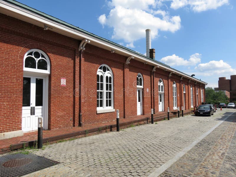 Georgetown Brick Townhouse stock image. Image of travel - 5458821