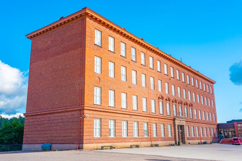 Brick Building of Lahti High School in Finland Editorial Photo - Image ...
