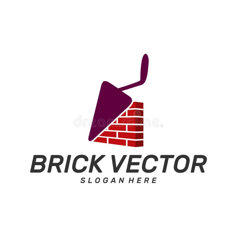 Brick Building Logo Design Vector, Brickwork Simple Modern Logo ...
