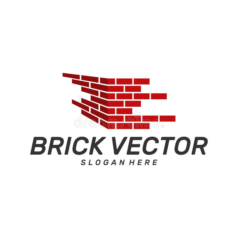 Set of Brick Building Logo Design Vector, Brickwork Simple Modern Logo ...