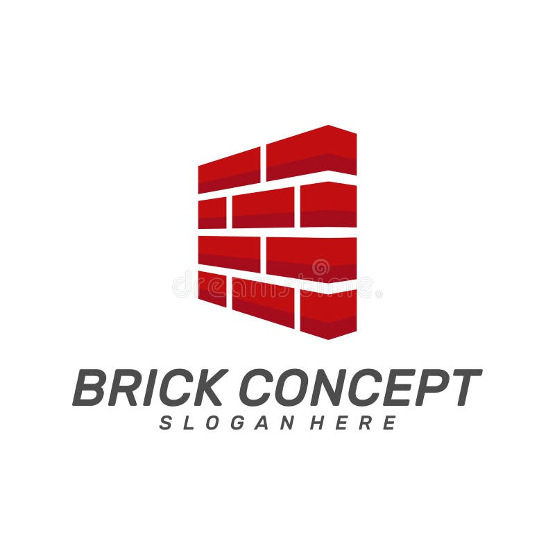 Brick Building Logo Design Vector, Brickwork Simple Modern Logo ...