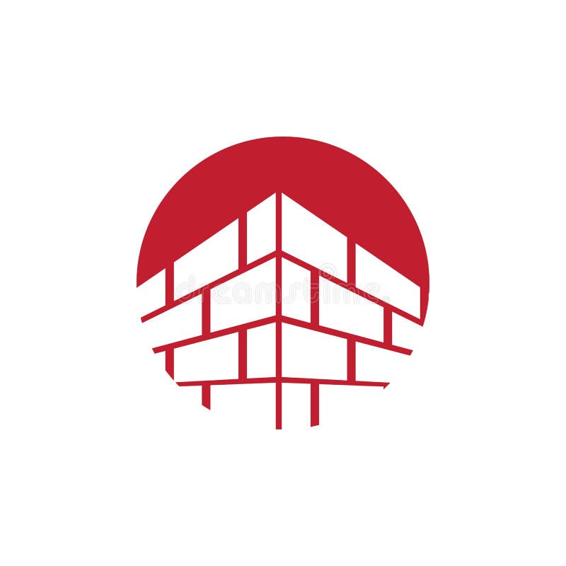 Brick Building Logo Design Vector, Brickwork Simple Modern Logo ...