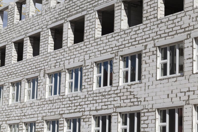 Brick building stock photo. Image of apartment, design - 130428708