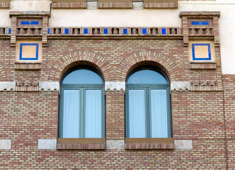 Brick Building And Window Detail Stock Image - Image of foundation ...