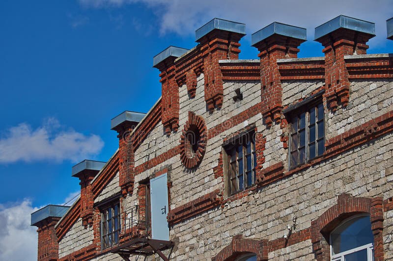 Brick Buildings in the Historic Old Town Stock Photo - Image of brick ...