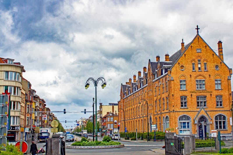 Brick Catholic Church in Brussels Editorial Photo - Image of brick ...