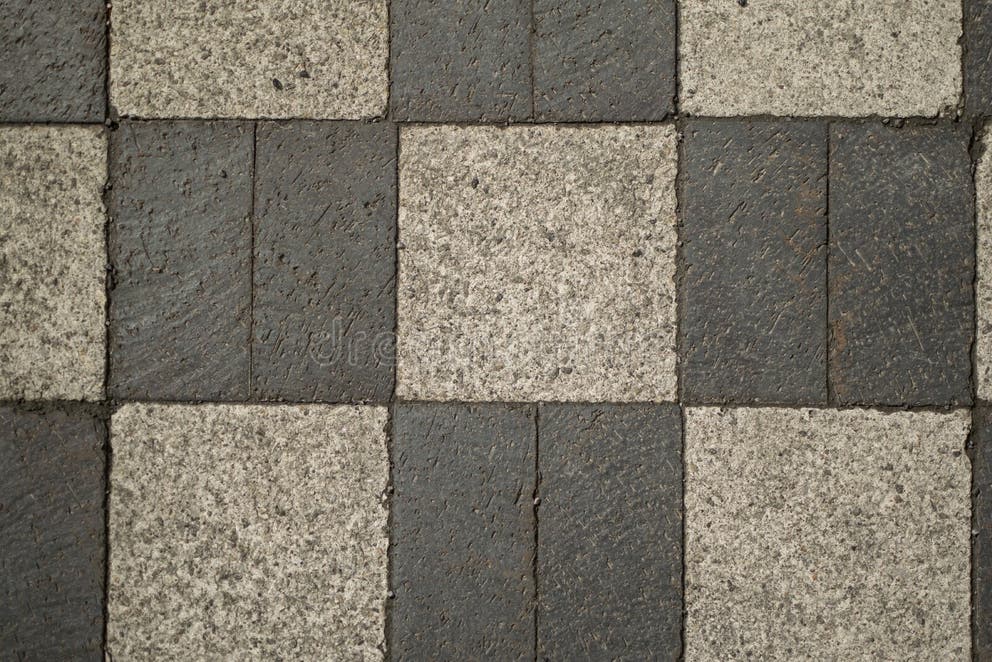 Brick Checkerboard Sidewalk Stock Photo - Image of board, chessboard ...