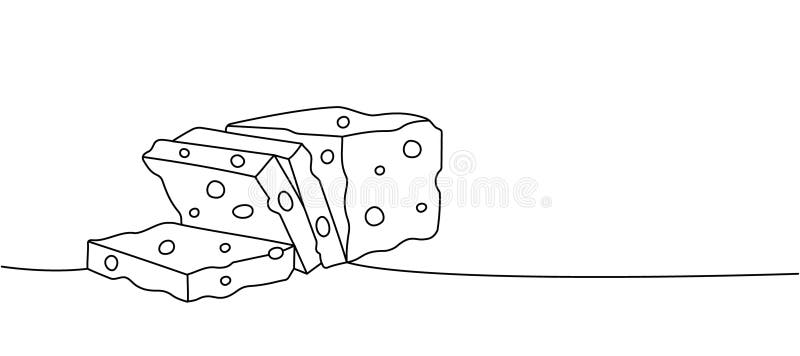 Cheese One Line Drawing Stock Illustrations – 334 Cheese One Line ...