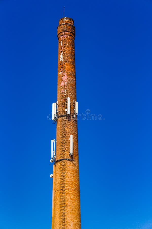 Cell Towers are Installed on the Roof of a Residential Building. Stock ...
