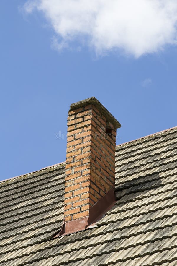 Brick chimney stock image. Image of orange, building - 35652343