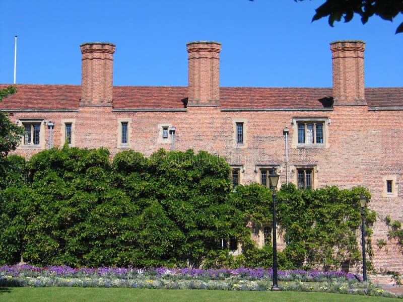 Brick, College Building, Cambridge Stock Image - Image of formal ...
