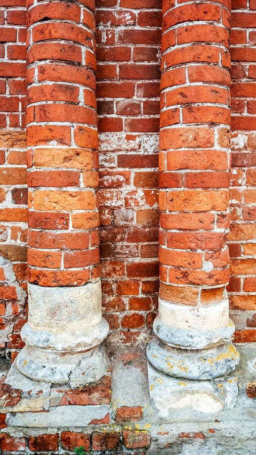 Round brick column stock image. Image of house, brick - 35588895