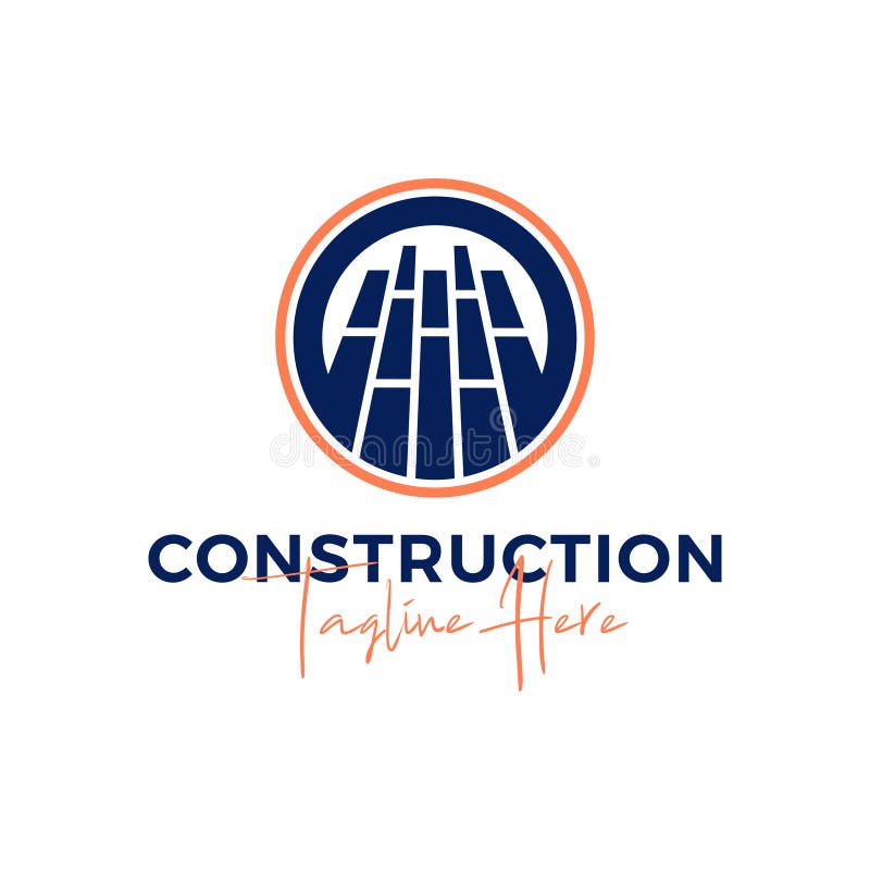 Brick Construction Inspiration Illustration Logo Stock Vector ...