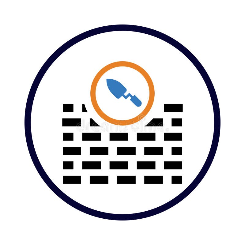 Brick, Construction, Brick Wall, Brick Wall Construction Icon Stock Vector - Illustration of ...
