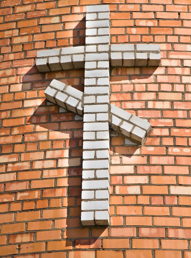 Brick cross stock image. Image of church, texture, resurrection - 20321709