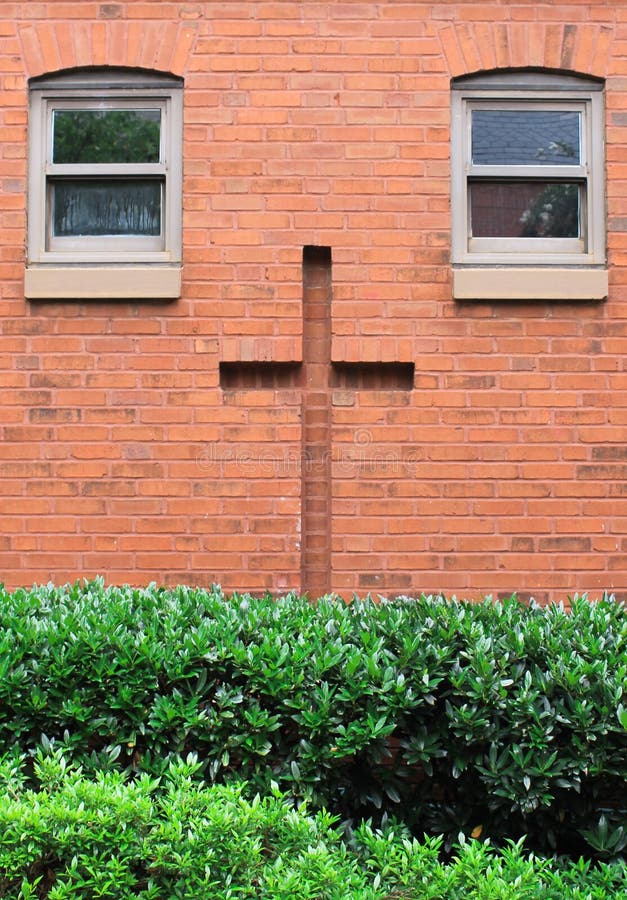 Brick Cross of Christ Textured Stock Image - Image of texture, back ...