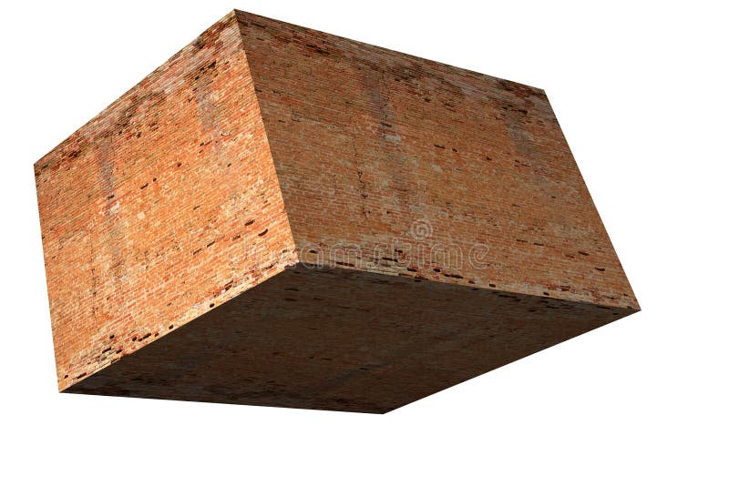 Brick cube stock illustration. Illustration of gray, blocks - 12679420