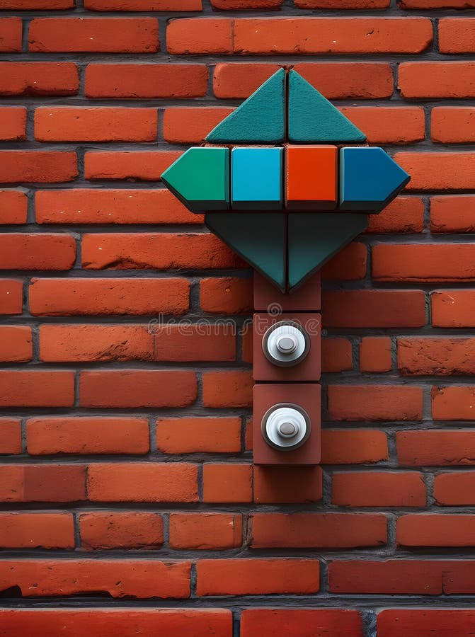 Brick 3D Kodachrome Color Stunning Visual Palette. Stock Illustration ...