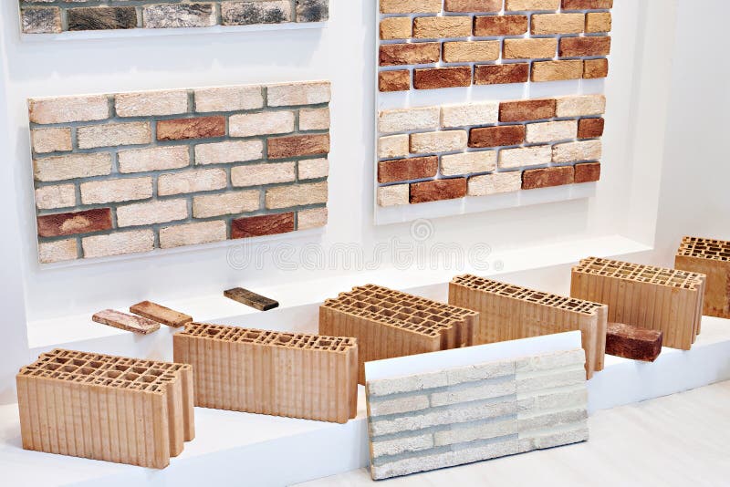 Brick Decorative Wall Panels on Construction Store Stock Photo - Image ...