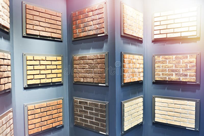 Brick Decorative Wall Panels Stock Photo - Image of exhibition ...