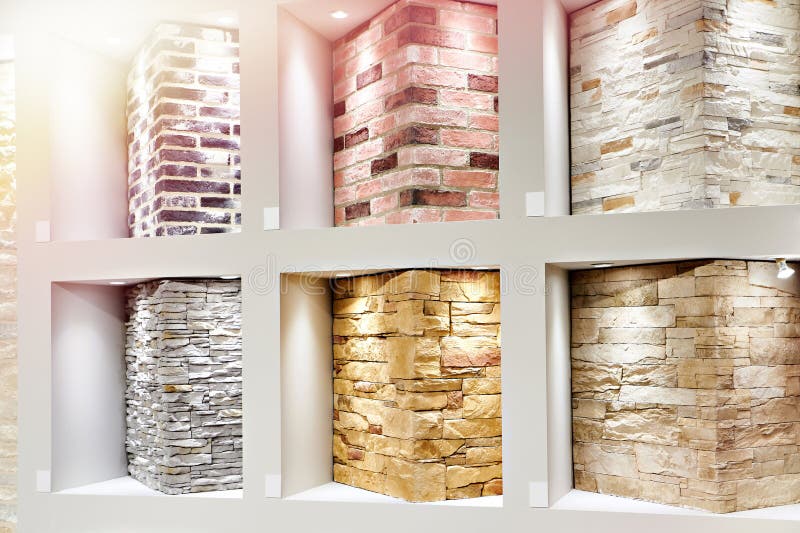 Brick Decorative Wall Panels Stock Photo - Image of retro, interior ...