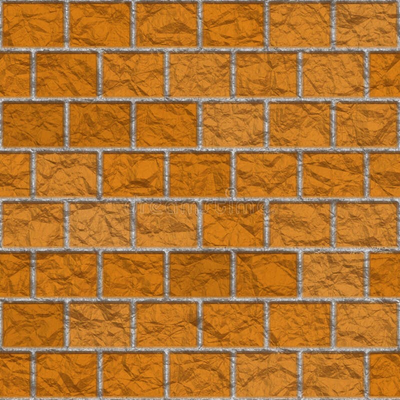 Brick Drawing. Seamless Background of Brown Brick Wall - Texture ...