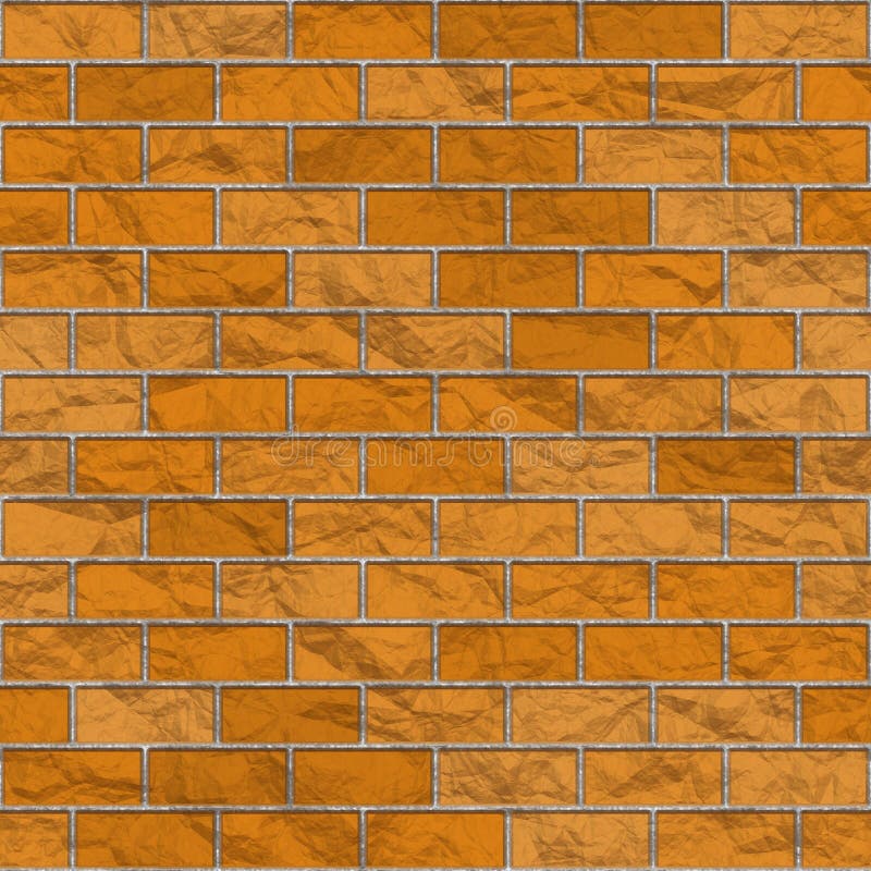 Brick Drawing. Seamless Background of Brown Brick Wall - Texture ...