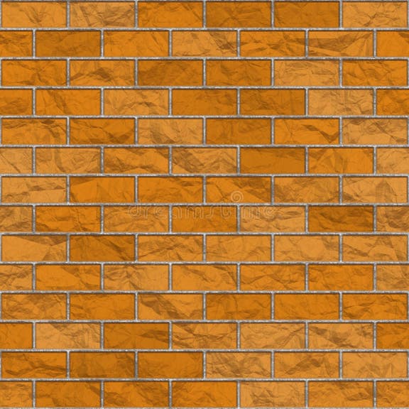 Brick Drawing. Seamless Background of Brown Brick Wall - Texture ...