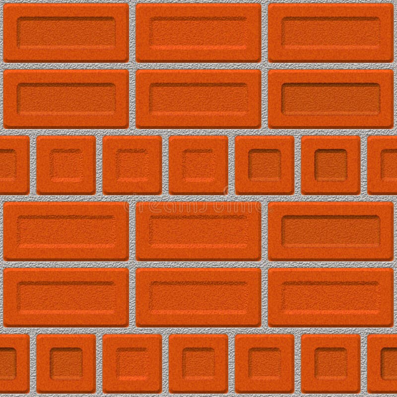 Brick Drawing. Seamless Red Brick Wall Background - Texture Pattern for ...