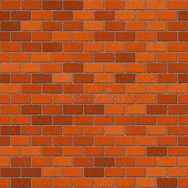 Brick Drawing. Seamless Red Brick Wall Background - Texture Pattern for ...