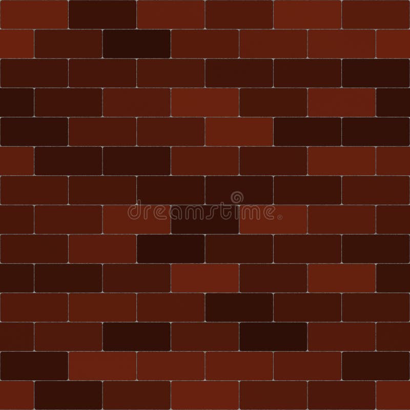 Brick Drawing. Seamless Red Brick Wall Background - Texture Pattern for ...
