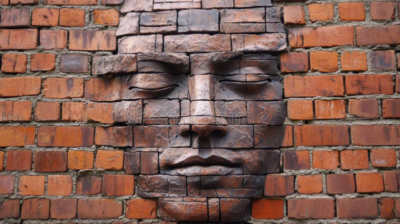 A Brick Face is Shown on a Wall Stock Illustration - Illustration of ...