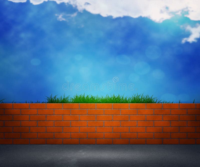 Brick Fence stock photo. Image of architecture, exterior - 25271434