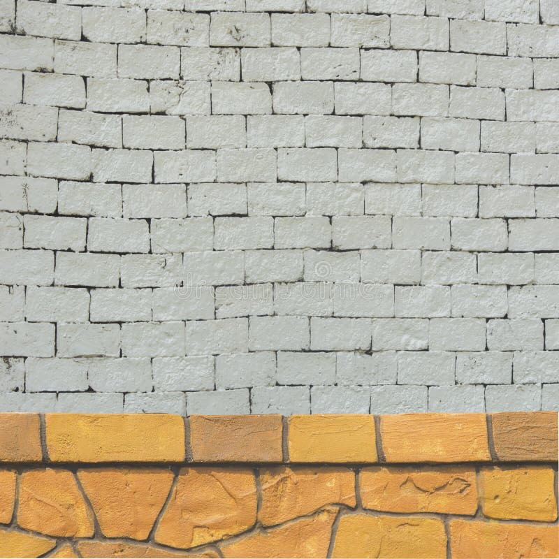 Brick fence white brick. stock photo. Image of retro - 90467280