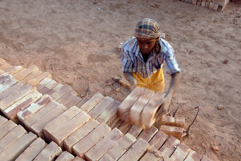 Brick Field Labour in India Editorial Photo - Image of worker, outdoor ...