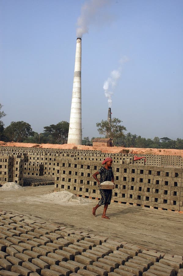 Brick Field in West Bengal-India Editorial Image - Image of worker ...