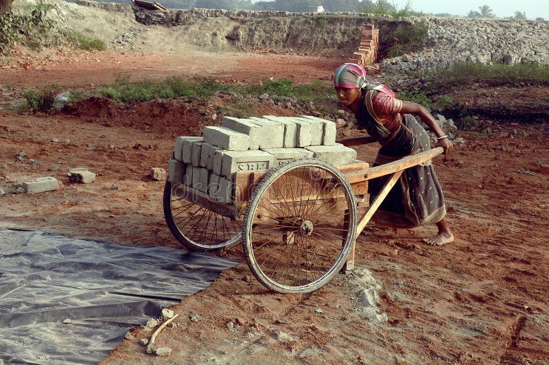 Brick Field in West Bengal-India Editorial Photography - Image of woman ...