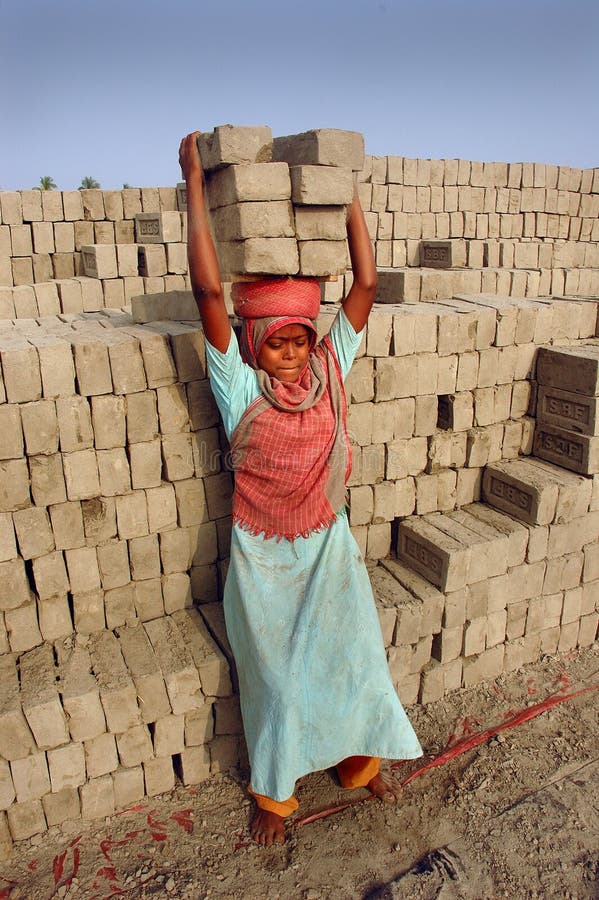 Brick Field in West Bengal-India Editorial Stock Image - Image of ...