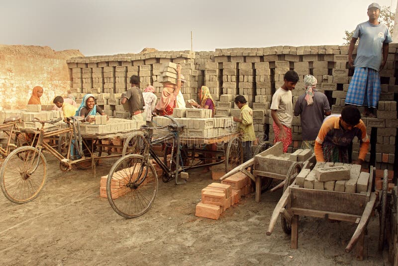 Brick Field in West Bengal-India Editorial Image - Image of west, asia ...