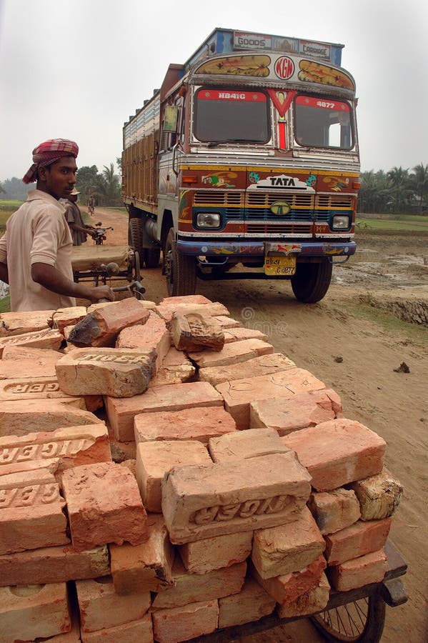 Brick Field in West Bengal-India Editorial Stock Image - Image of ...
