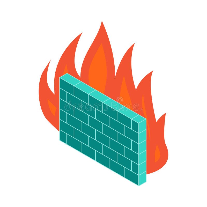 Brick Firewall Icon, Outline Style Stock Vector - Illustration of ...