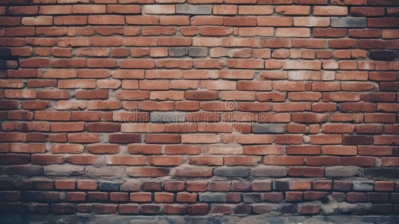 Brick Flat Wall with Smooth Brickwork Texture Stock Illustration ...