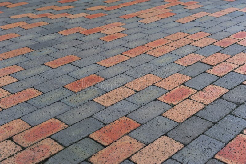 Red Brick Road Pavement, Background Texture Stock Photo - Image of ...