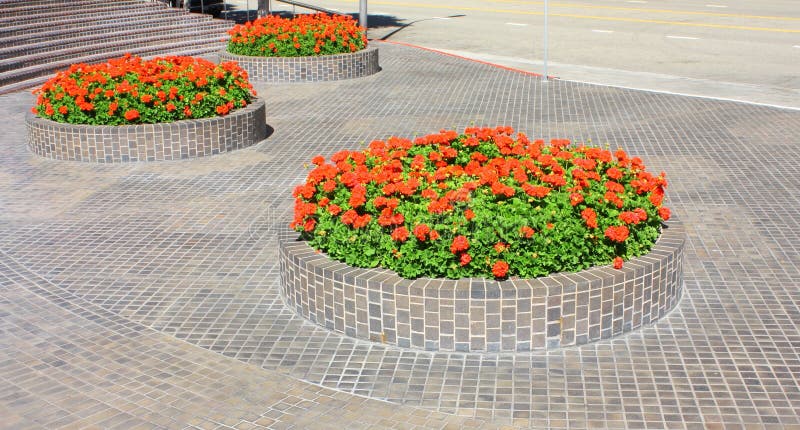 Brick Flower Pots stock image. Image of elegant, colorful - 20140781