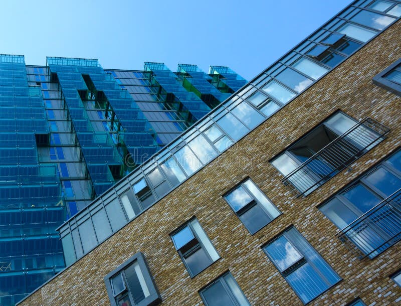 Brick and Glass Abstraction Stock Photo - Image of luxury, flats: 44712906