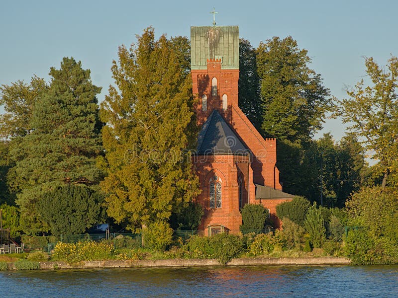 Gothic Revival Church Along River Spree in Berlin Editorial Photo ...