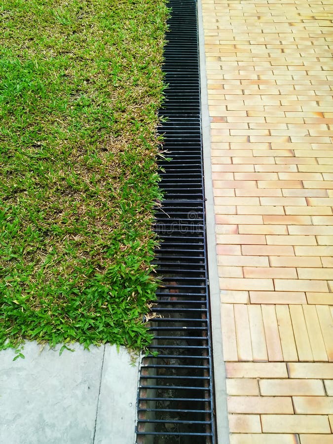 Brick and Grass Pattern Background Stock Image - Image of black, sewer ...