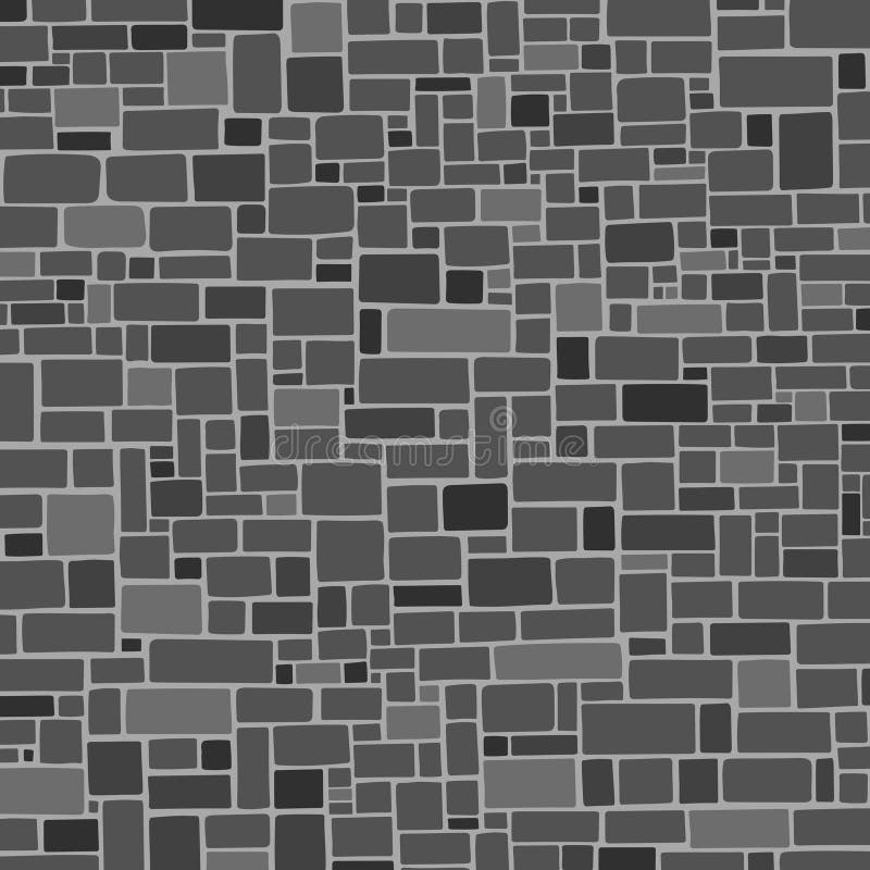 Gray Brick Stone Pattern Vector Wallpaper Background Stock Illustration - Illustration of smooth ...
