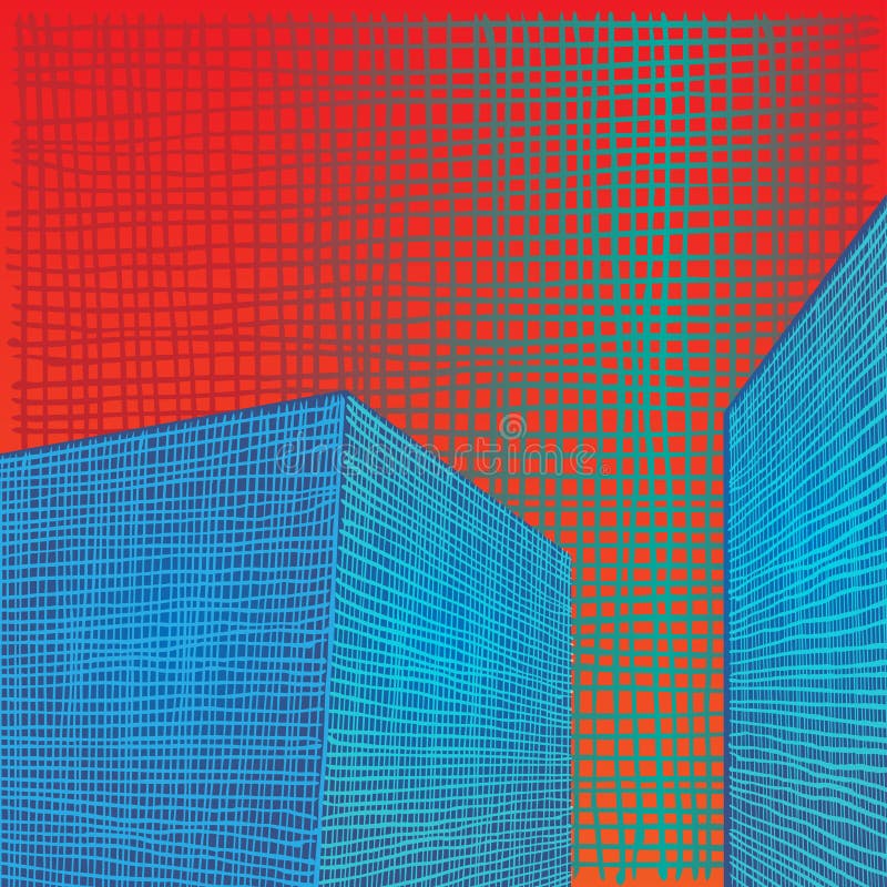 Brick Grid Abstract Composition Stock Vector - Illustration of pattern ...