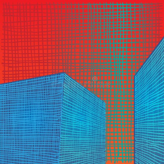 Brick Grid Abstract Composition Stock Vector - Illustration of pattern ...